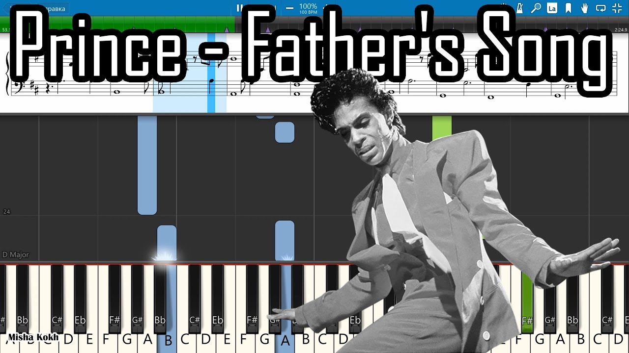 Prince - Father's Song [Piano Tutorial | Sheets | MIDI] Synthesia - YouTube