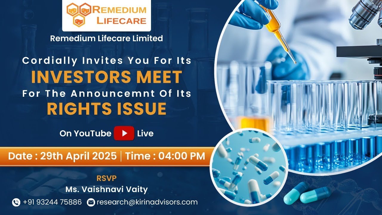 Virtual Investor Meet - Remedium Lifecare Limited - YouTube