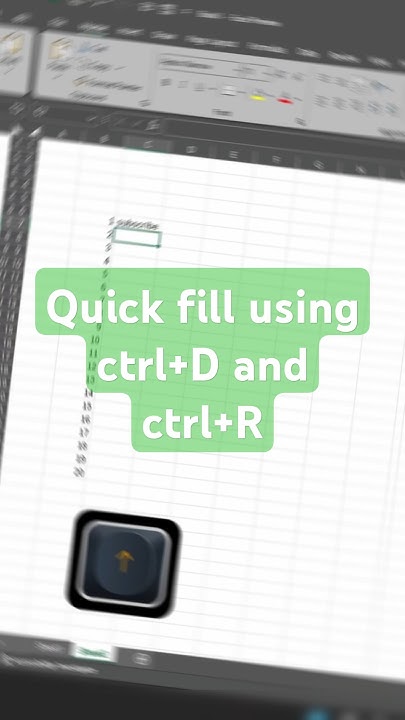 Fill Data Quickly in Excel | Ctrl + D & Ctrl + R Shortcuts | Excel ...