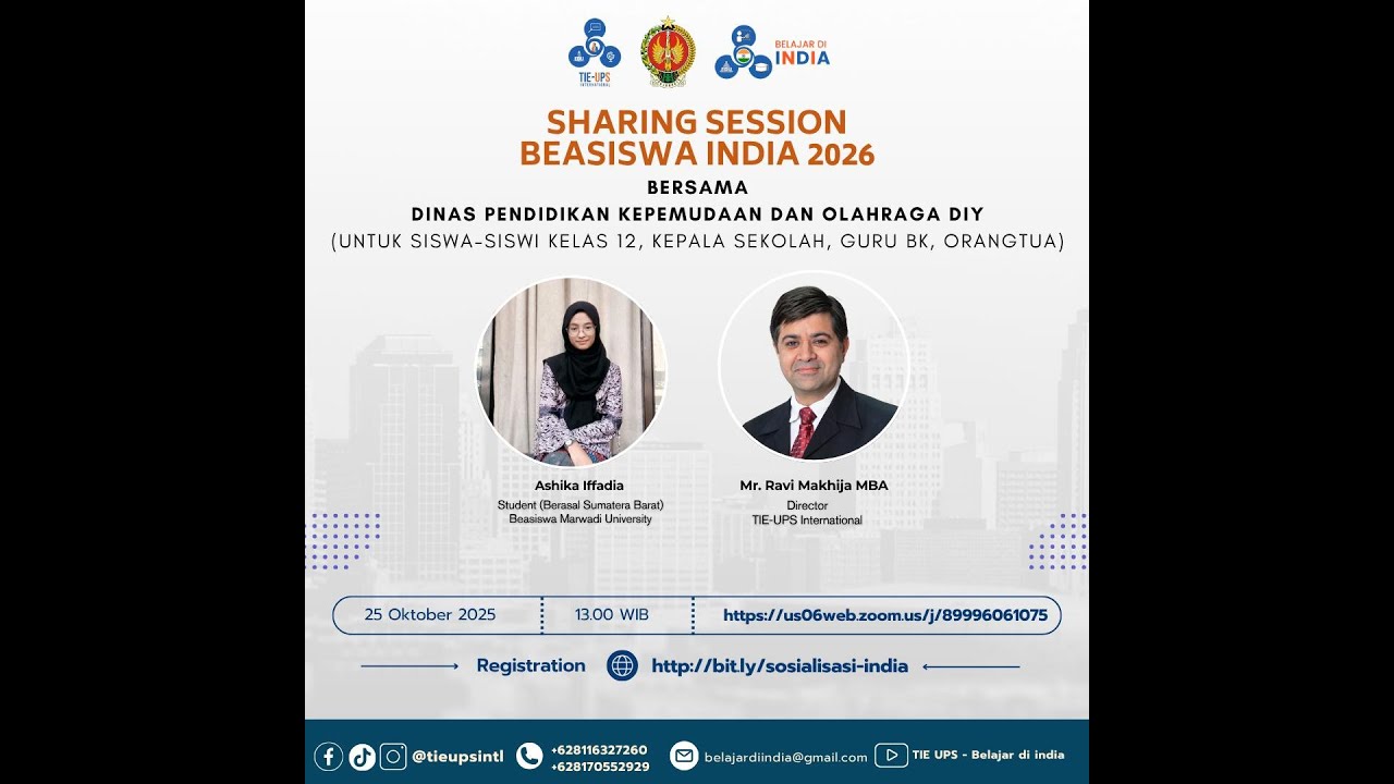 Sosialisasi INDIA: Beasiswa 2026 (Dinas Pendidikan Prov DIY) - YouTube