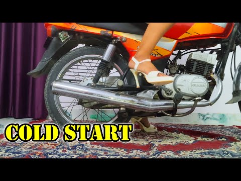 Girl Struggles to Cold Kickstart Suzuki Samurai in High Heels |Vintage 2-Stroke Challenge #girlrider