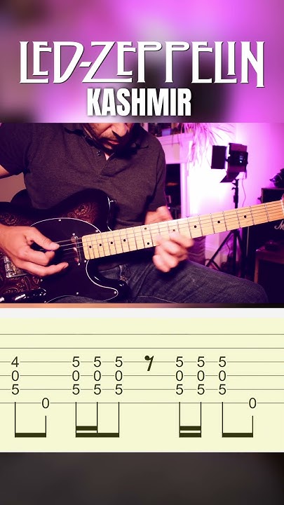 Led Zeppelin Kashmir Riff Guitar Tutorial Tabs - YouTube