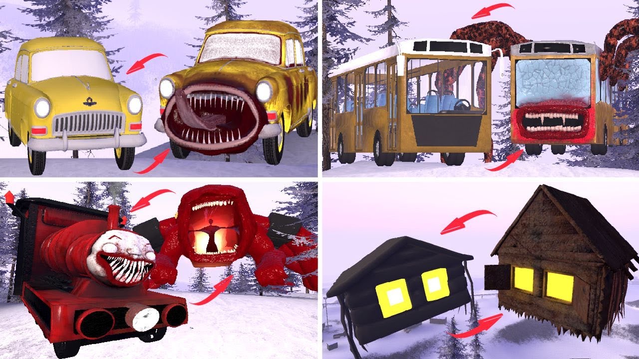 EVERYTHING TURNING INTO MONSTERS: BUS EATER, CAR EATER, HOUSE HEAD ...