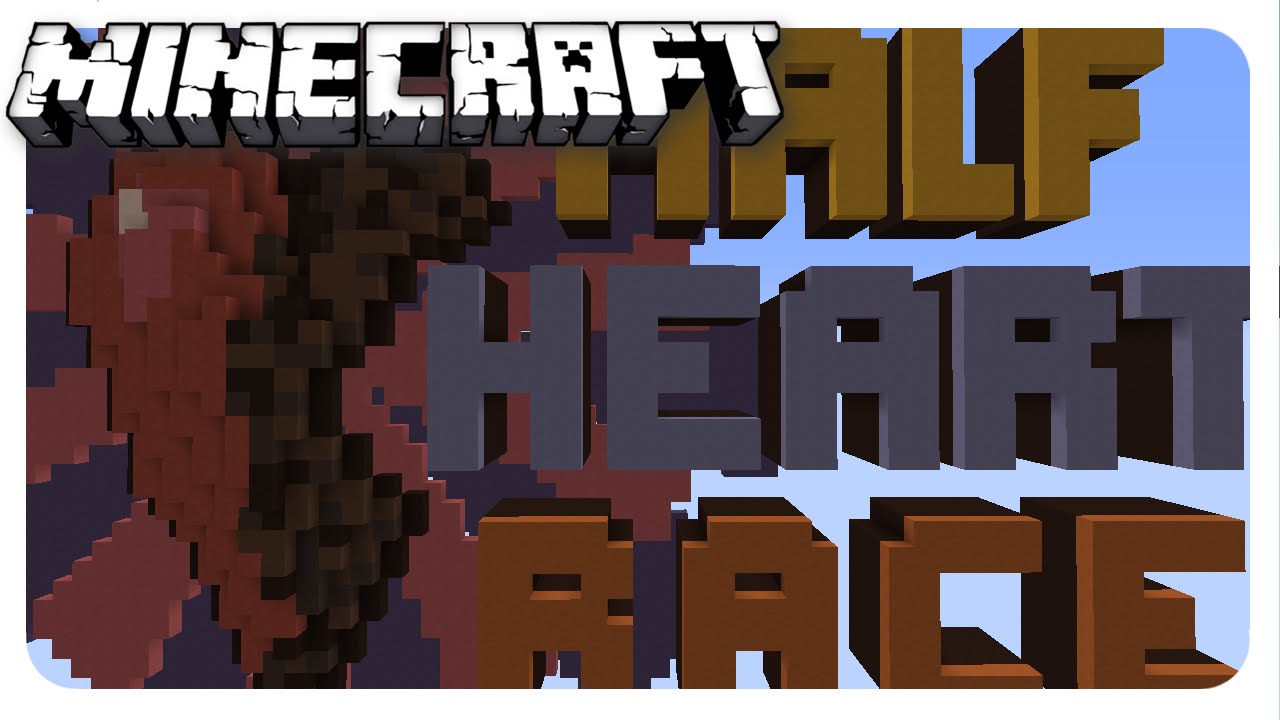 Half heart race - Minecraft custom map - YouTube