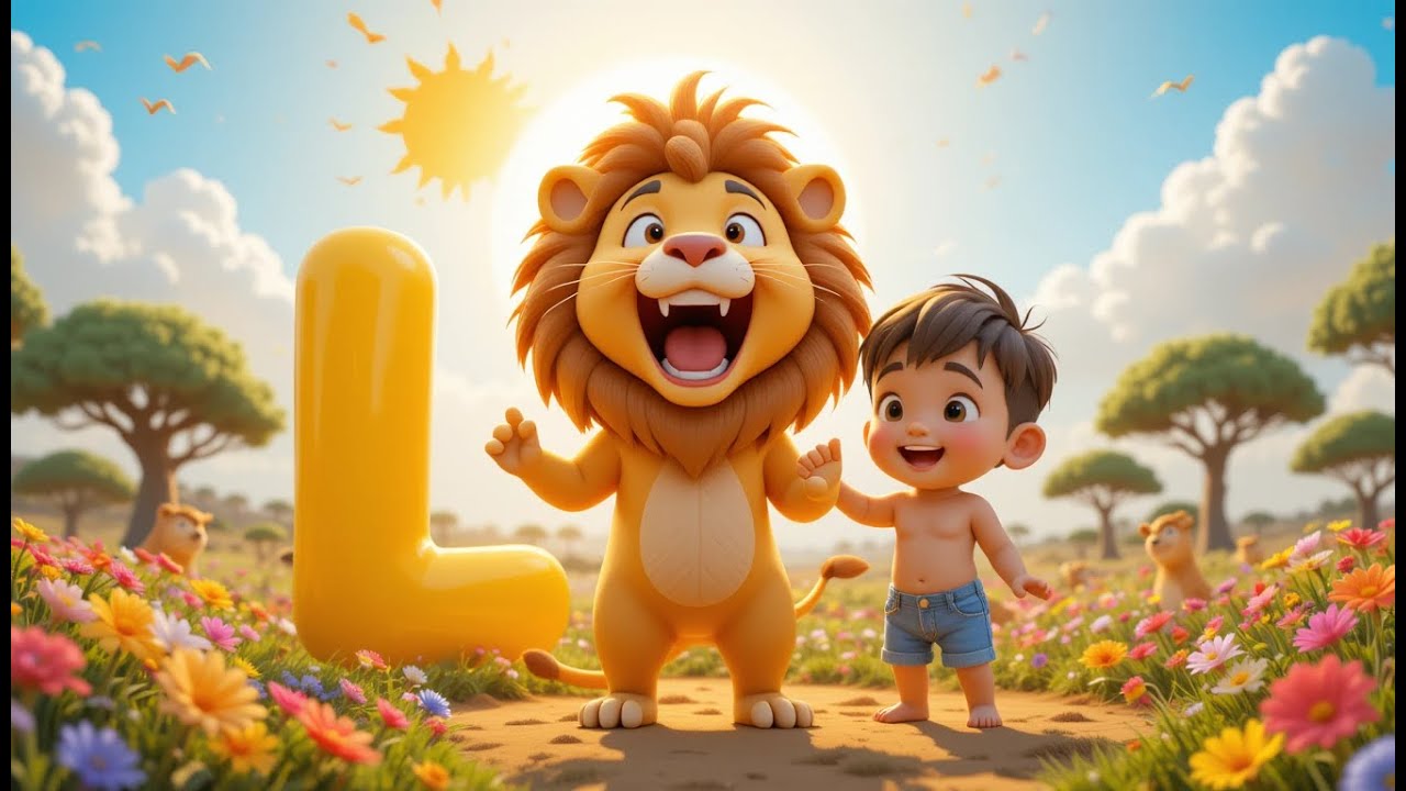 L is for Lion | ABC Animal Song for Kids | Learn the Alphabet with ...