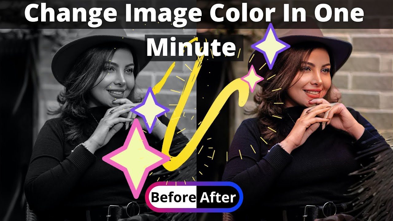 How to change image color without any app || Black and White to Color ...