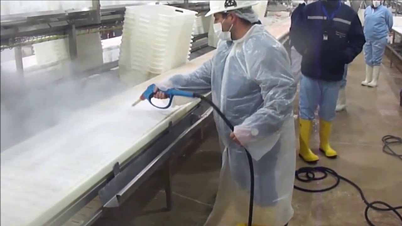 limpieza en planta de alimentos - YouTube