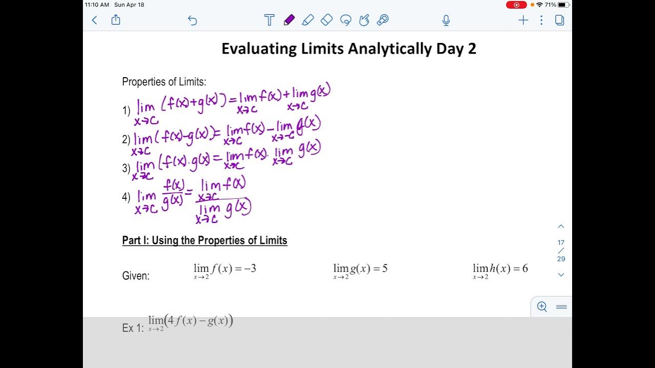M408 Evaluating Limits Analytically Day 2 - YouTube