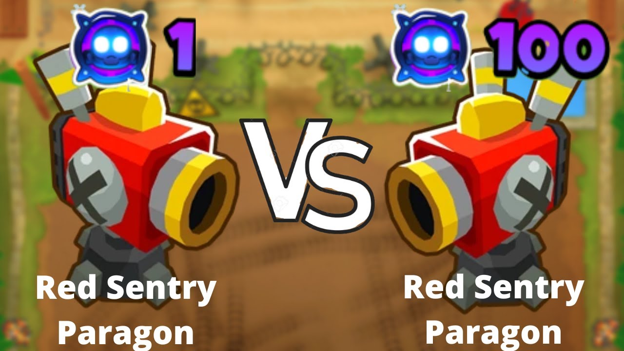 Degree 1 vs. Degree 100 Red Sentry Paragon (Bloons TD 6) - YouTube