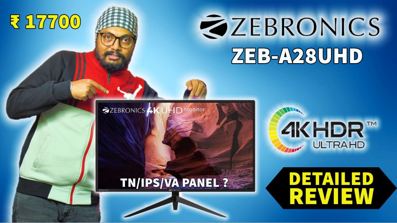 Cheapest 4K Ultra HD Monitor with HDR Support | Zebronics ZEB-A28UHD 28 ...
