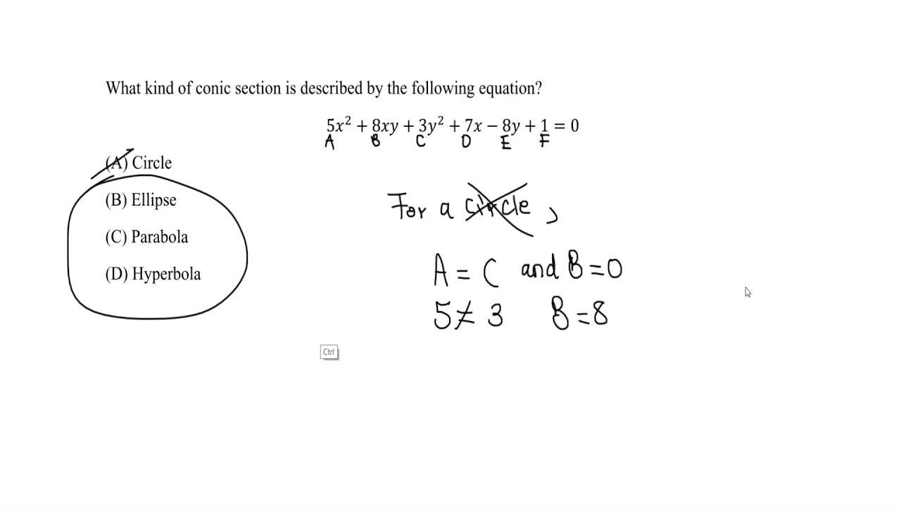 Fe Exam Review Analytic Geometry Conic Sections Youtube