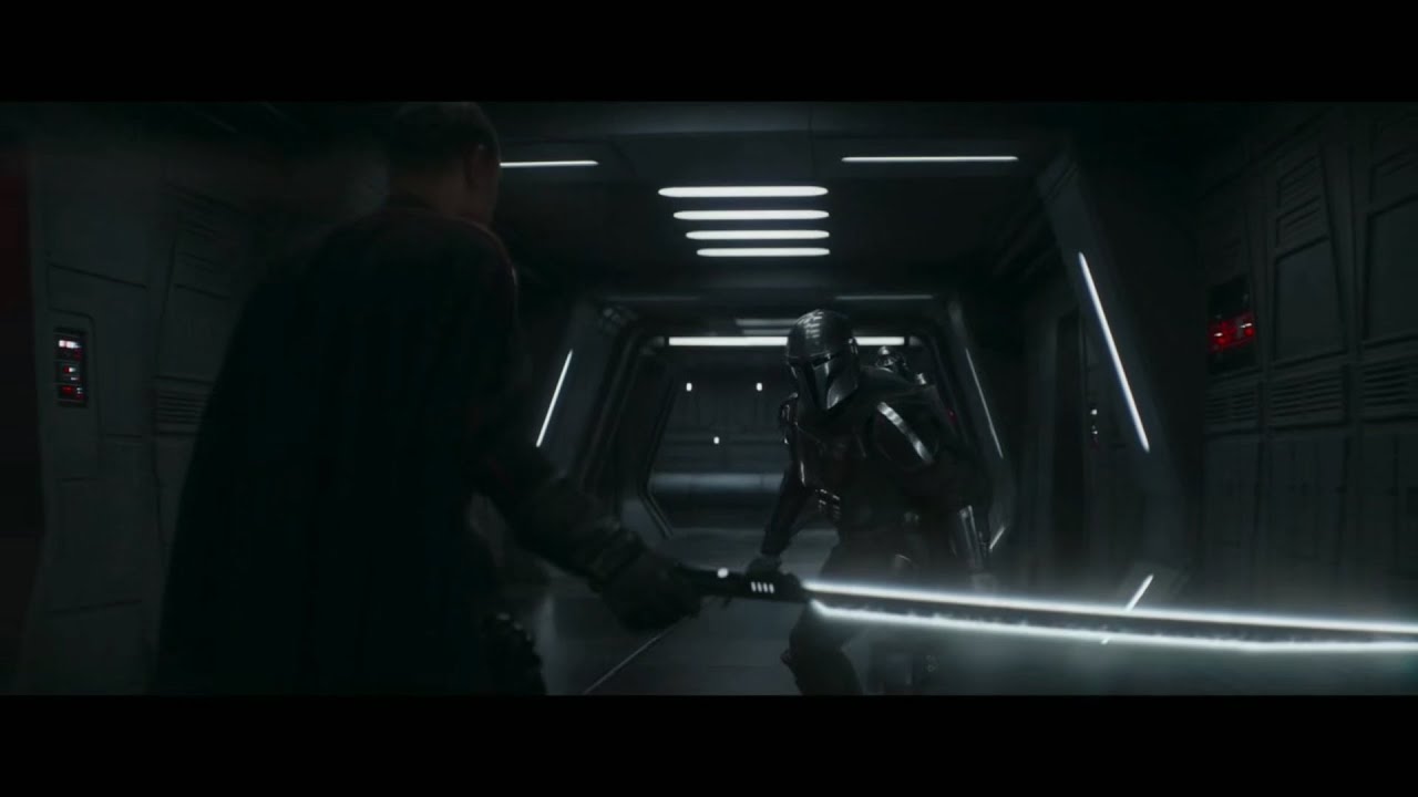 mandalorian vs moff gideon - Darksaber fight scene - mandalorian season ...