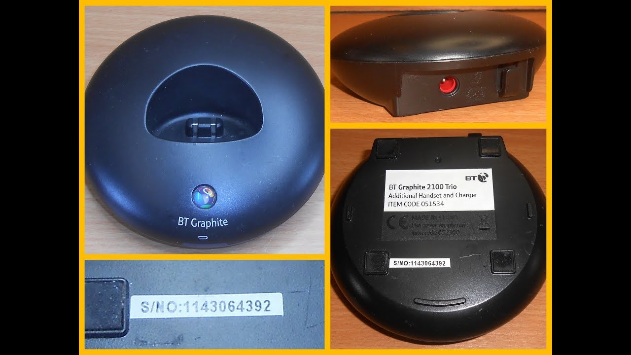 BT Graphite 2100 & 2500 Replacement Additional Add On Spare Base Unit ...