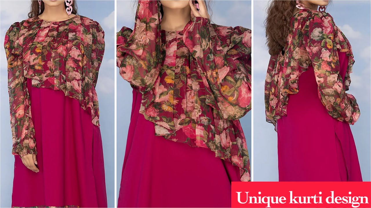 Unique layer kurti Design with dupata and plain fabric in very stylish ...