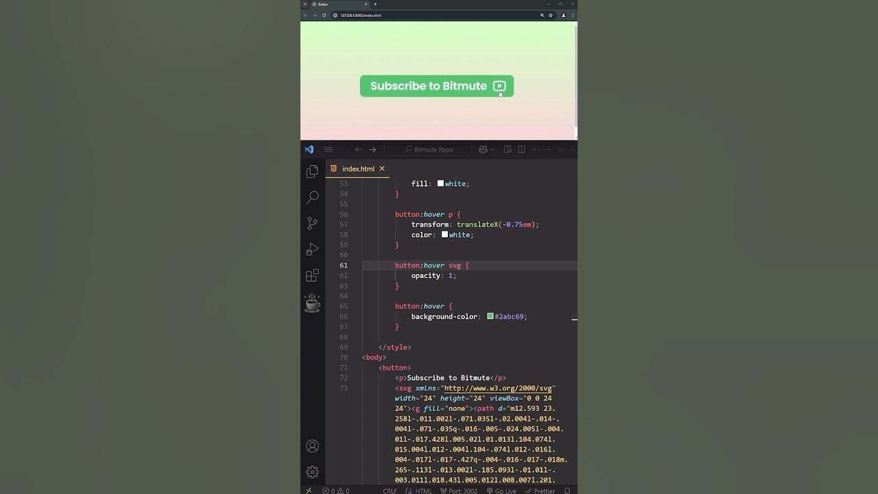 ASMR Coding | CSS Subscribe Button #coding - YouTube