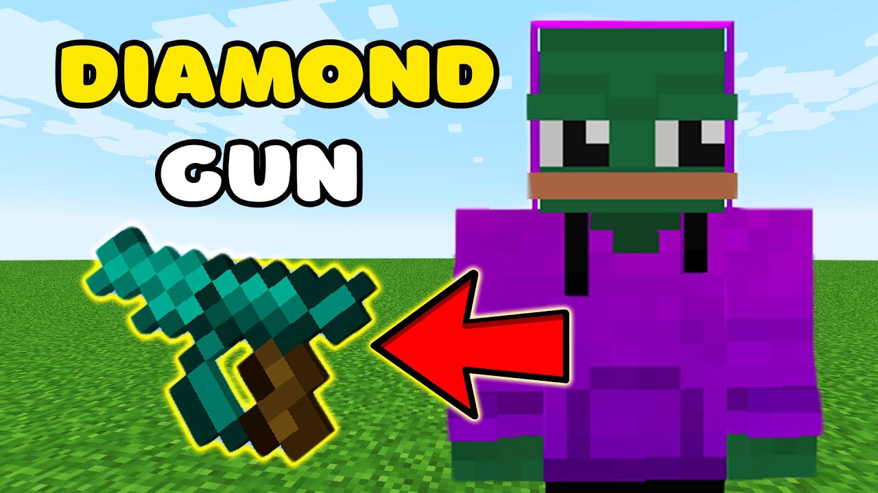 how to create diamond gun in minecraft ??? - YouTube