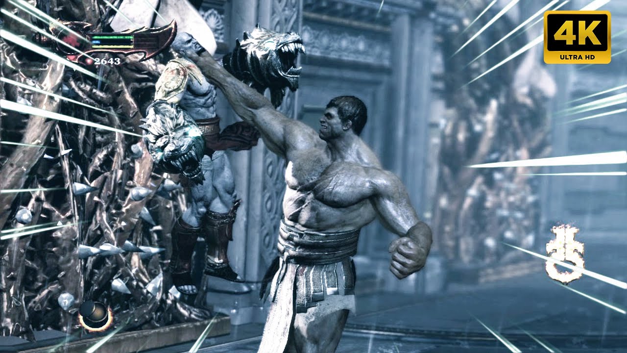 GOD OF WAR 3 - Kratos vs Hercules Boss Fight [4K 60FPS ULTRA HD] - YouTube
