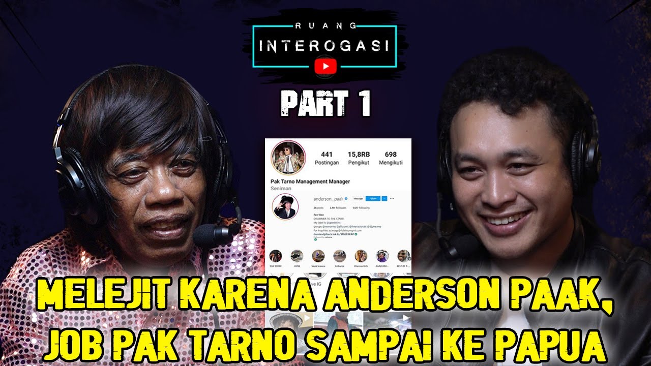 RUANG INTEROGASI: MELEJIT KARENA ANDERSON PAAK,JOB PAK TARNO SAMPAI KE ...