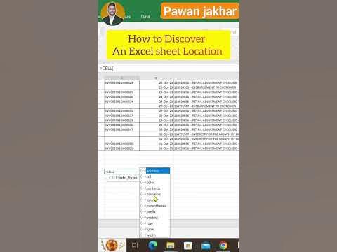 How to find sheet location in excel @Computersknowledge7 #shorts # ...