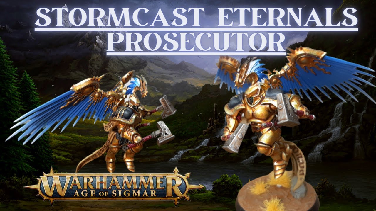 How to paint: Stormcast Eternal Prosecutor (Acrylics and Washes) - YouTube