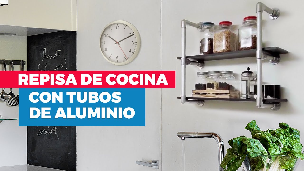 Cómo hacer una repisa de cocina con barras de aluminio - YouTube