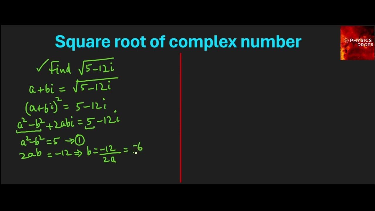 IB Maths HL: Complex Numbers: Square Root - YouTube