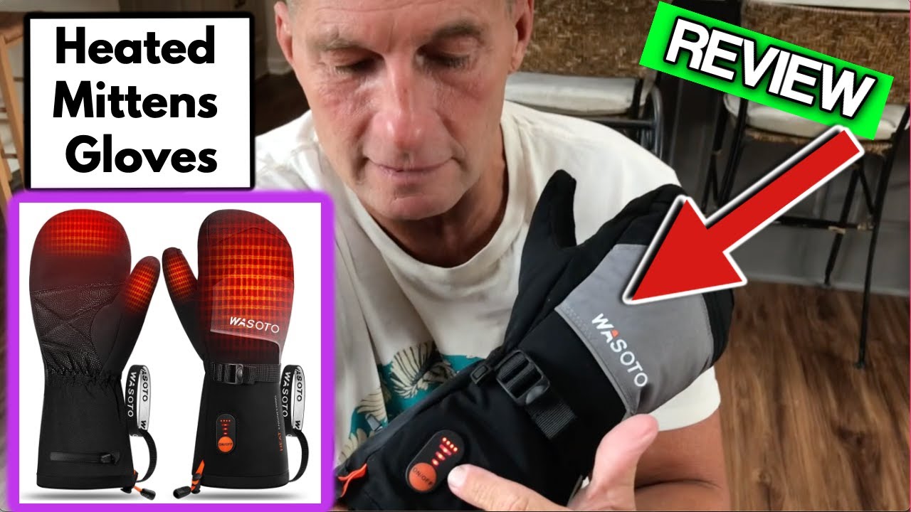 Heated Mittens Gloves for Women Men 3000mAh Electric Rechargeable ...