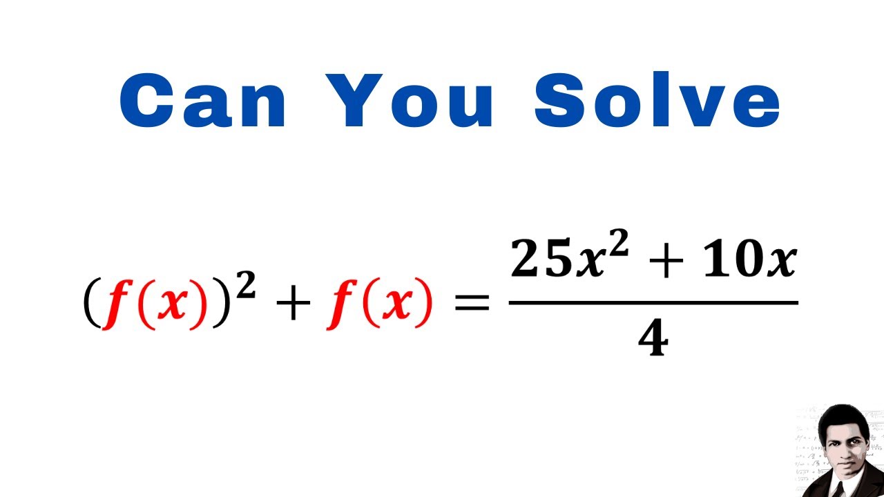 Can you solve this functional equation | Two Methods - YouTube