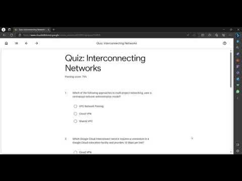 Interconnecting Networks Quiz |Elastic Google Cloud Infrastructure |Google Cloud Skills Boost ...