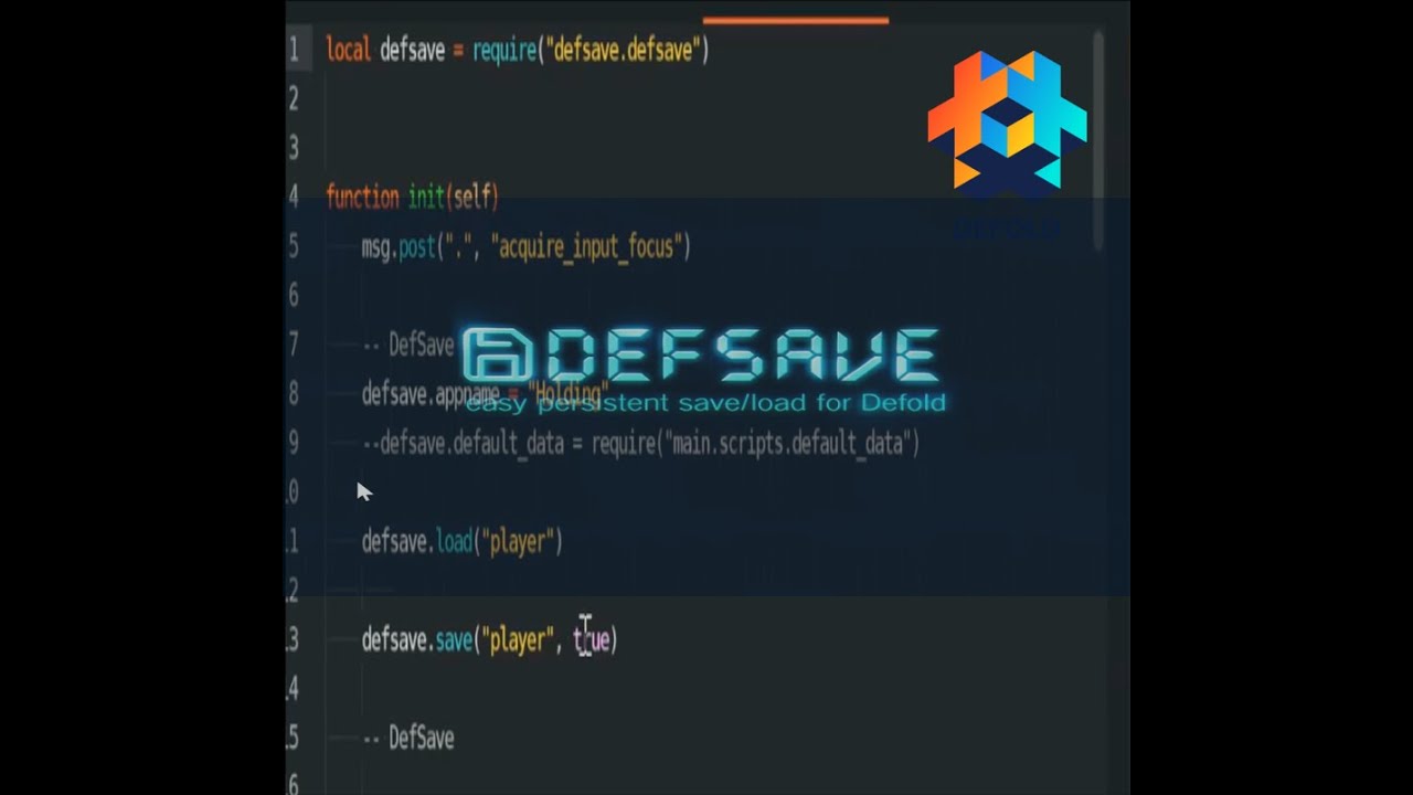 Defold DefSave Example - YouTube