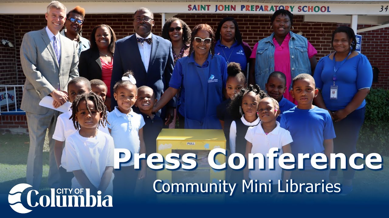 City of Columbia Debuts Series of Community Mini Libraries - YouTube