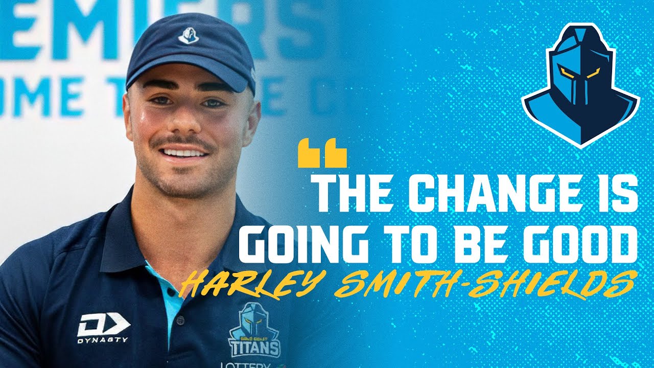 Harley Smith-Shields' first interview as a Titan - YouTube