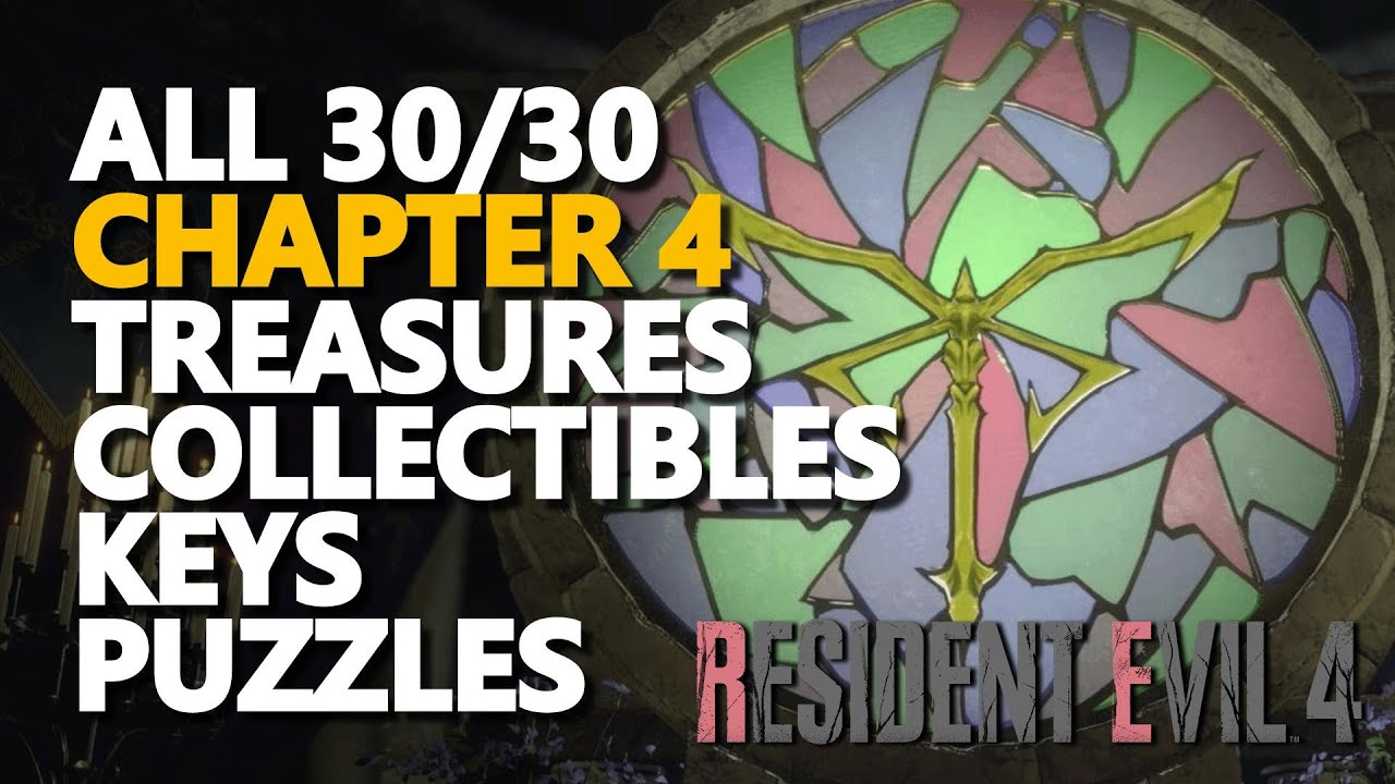 RE4 Remake Chapter 4 All Treasures Collectibles Keys Puzzles - YouTube