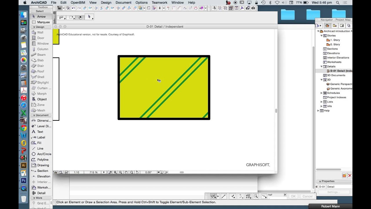 ARCHICAD INTRODUCTION 06 - DRAFTING WITH FILLS - YouTube