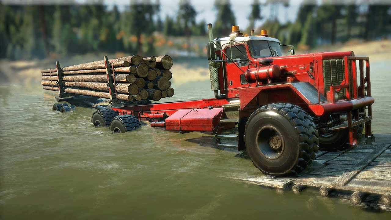 Long LOG Delivery with KENWORTH 963 Snow Runner Gameplay - YouTube
