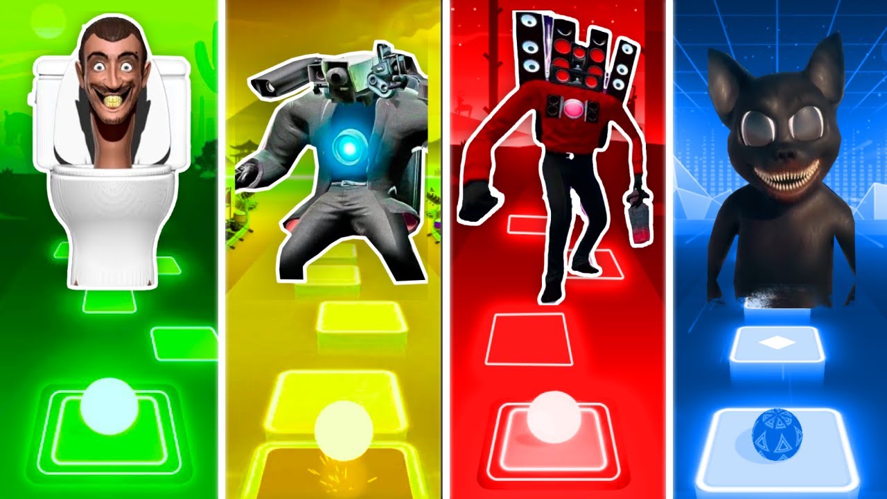 House Head Vs OPILA BIRD Vs Titan Speakerman Vs TvMan Titan - Tiles Hop ...