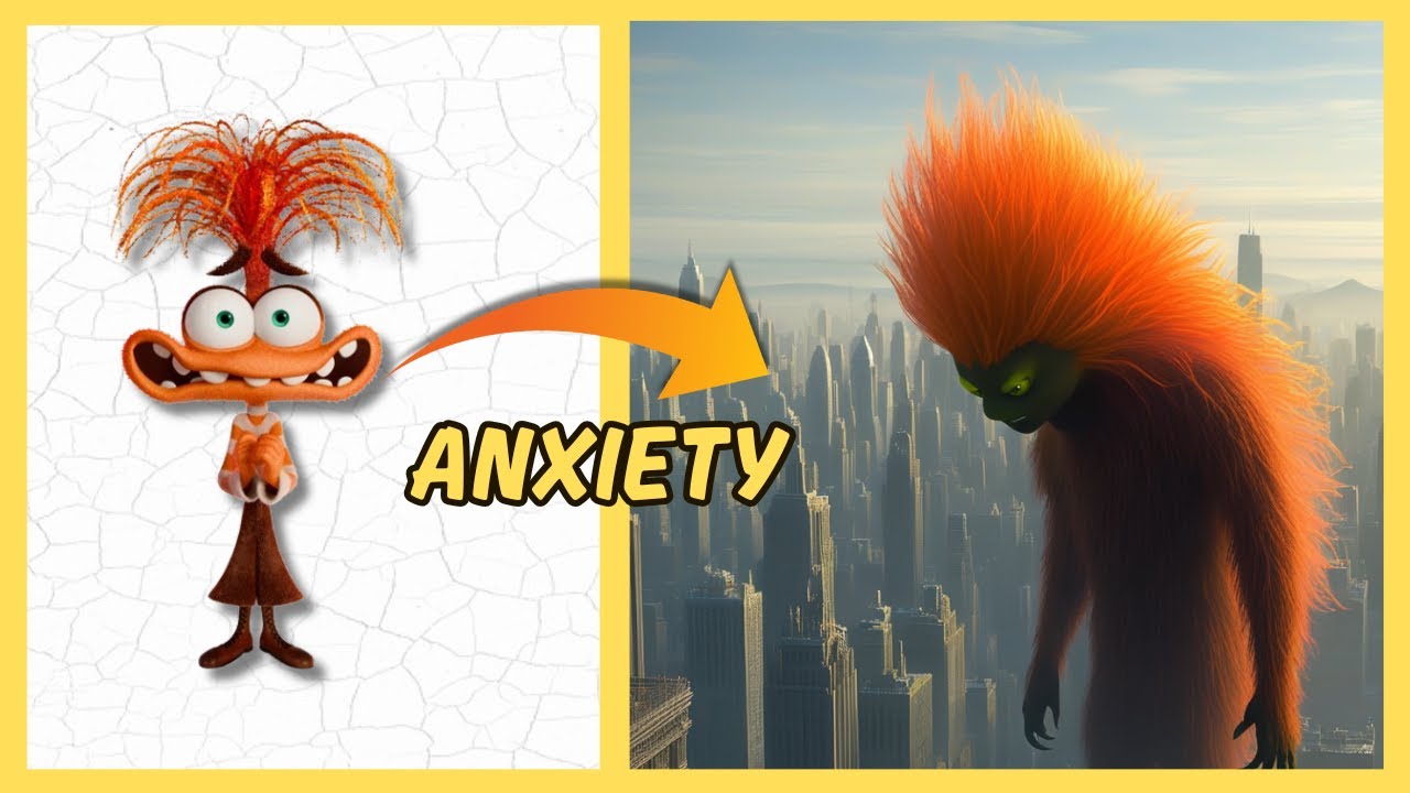 INSIDE OUT 2 as MONSTERS 🎶INSIDE OUT 2nd edition | Joy💛Anxiety😱Anger😡 ...