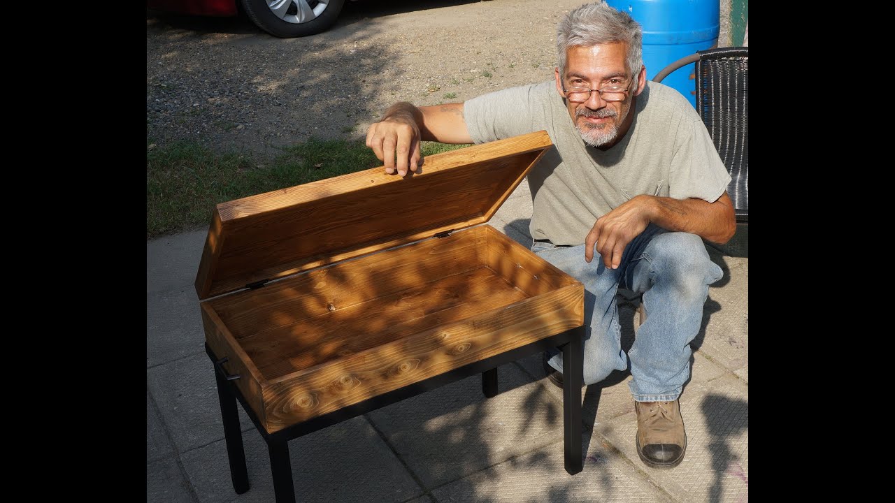 Handmade Coffee Table chest DIY - YouTube