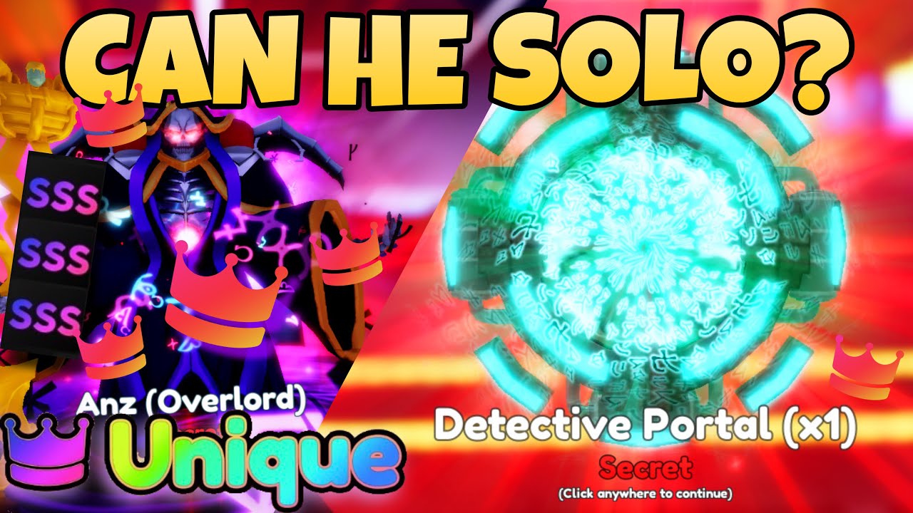 CAN *UNIQUE* AINZ (OVERLORD) SOLO THE NEW DETECTIVE PORTAL ON ANIME ...