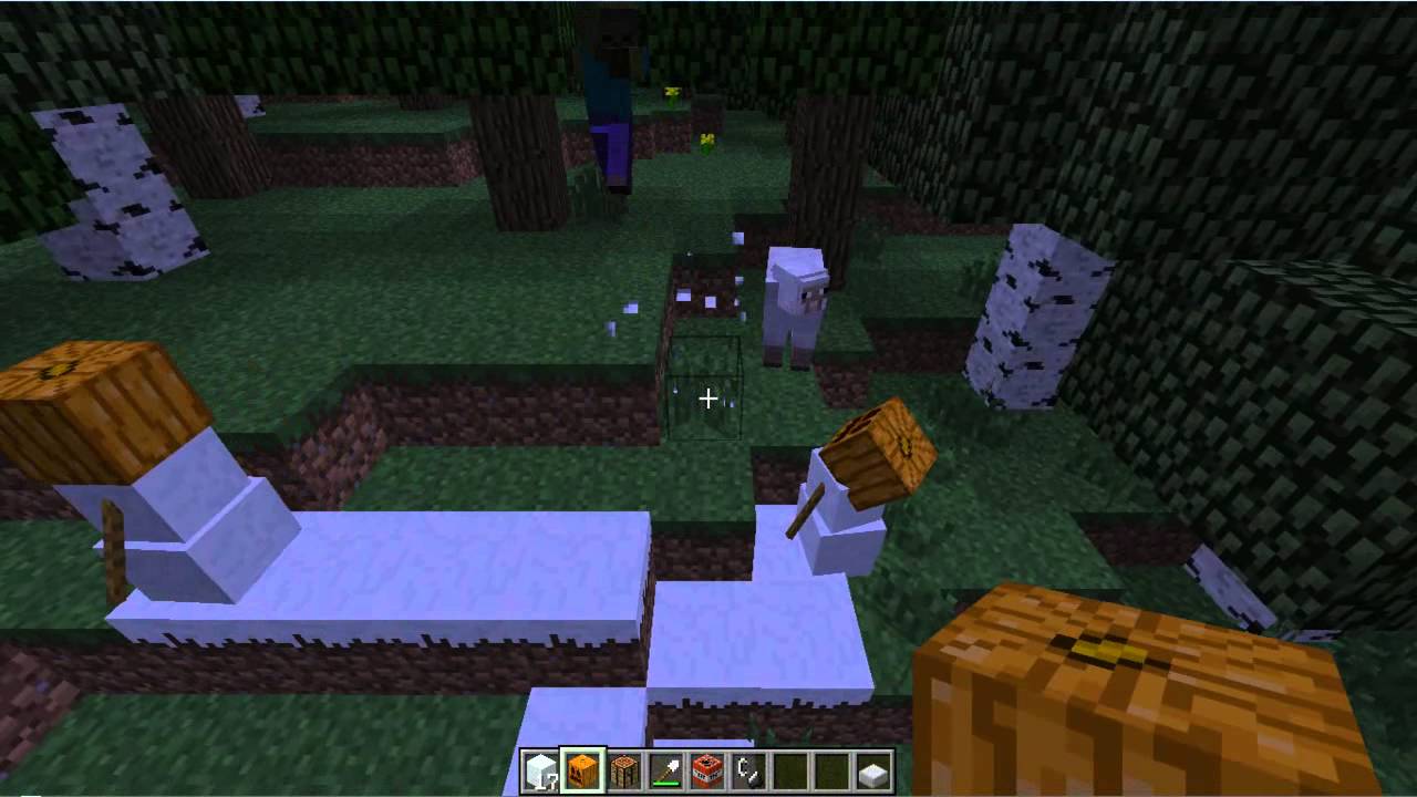 Minecraft l Tutorial l Como hacer muñecos de nieve - YouTube