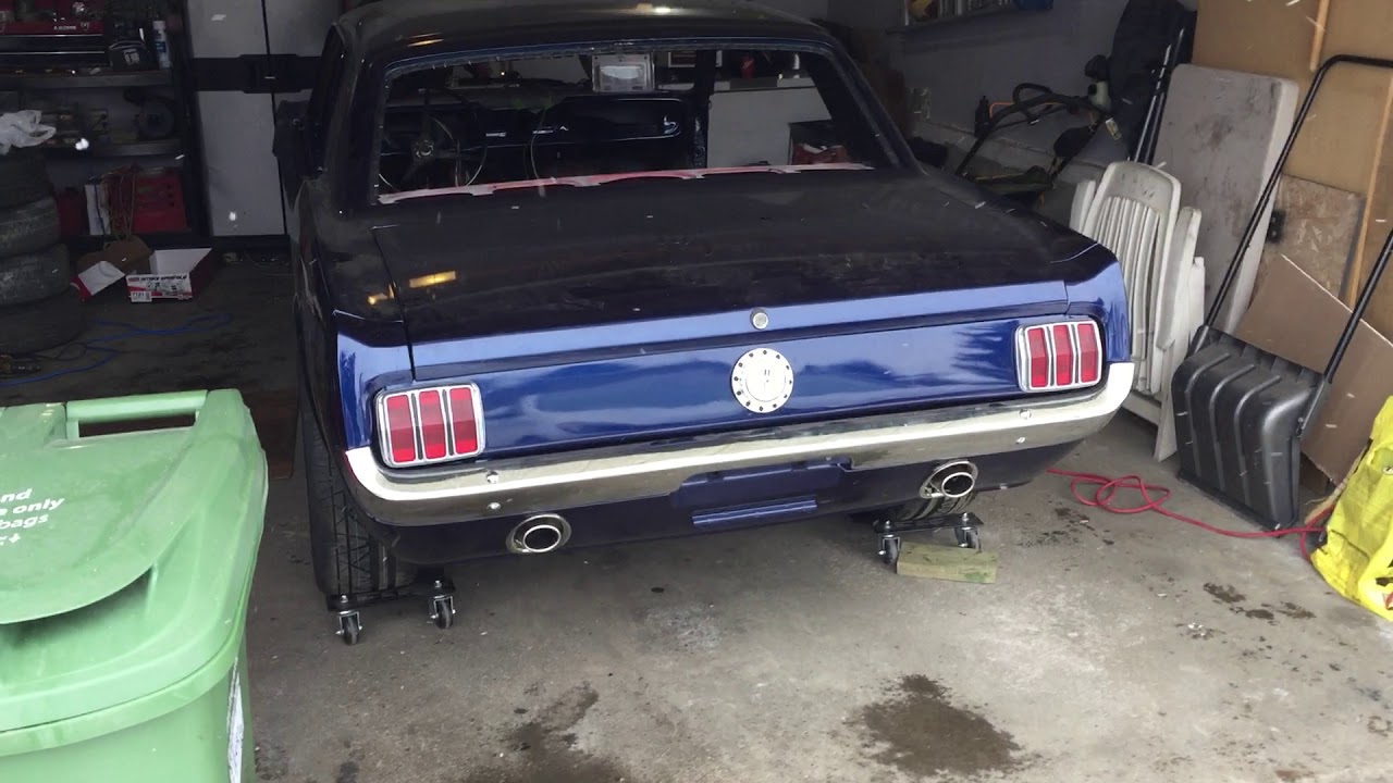 65 Mustang Restomod first start - YouTube