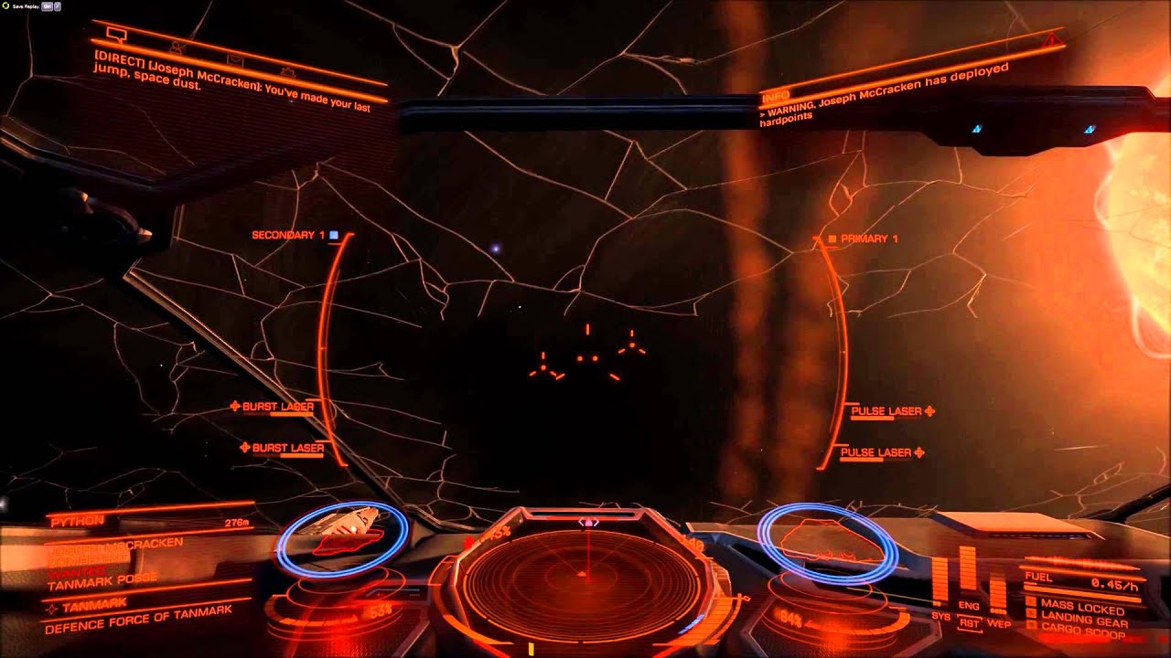 Elite Dangerous Cobra MK III v Python - YouTube
