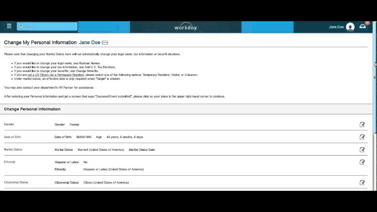 Workday@UChicago - Updating Personal Information - YouTube