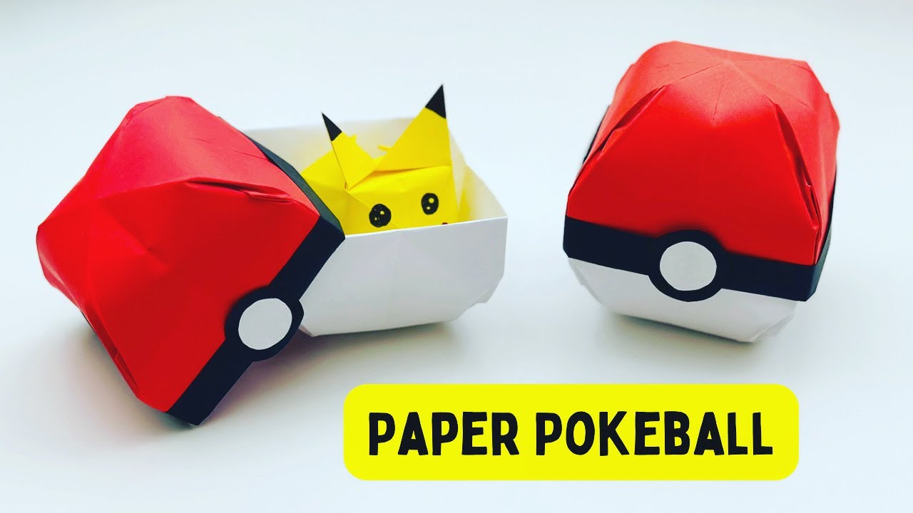 Origami Pokeball / How to Make Pokeball With Paper At Home / Paper ...