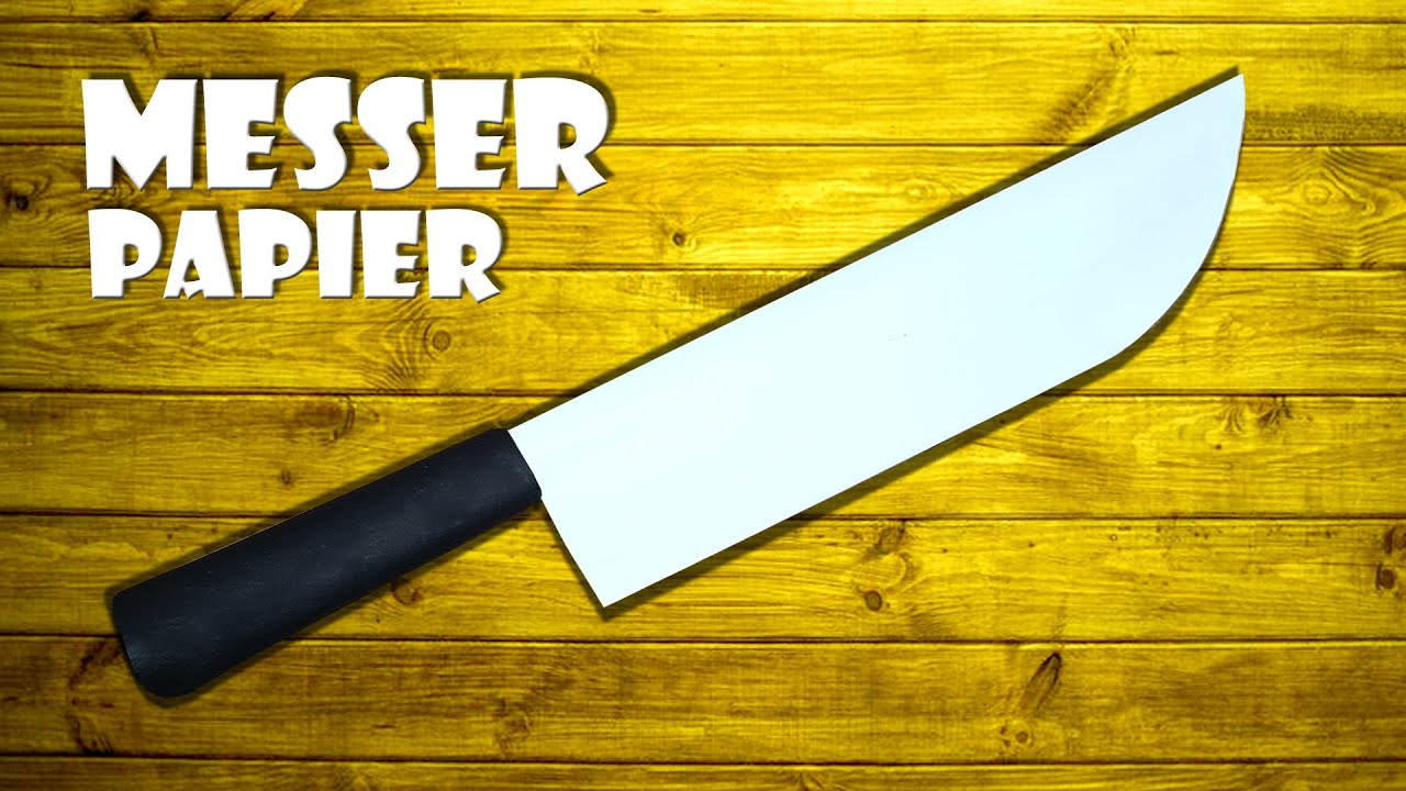 Messer selber machen Spielzeug Messer aus Papier basteln - paper knife ...