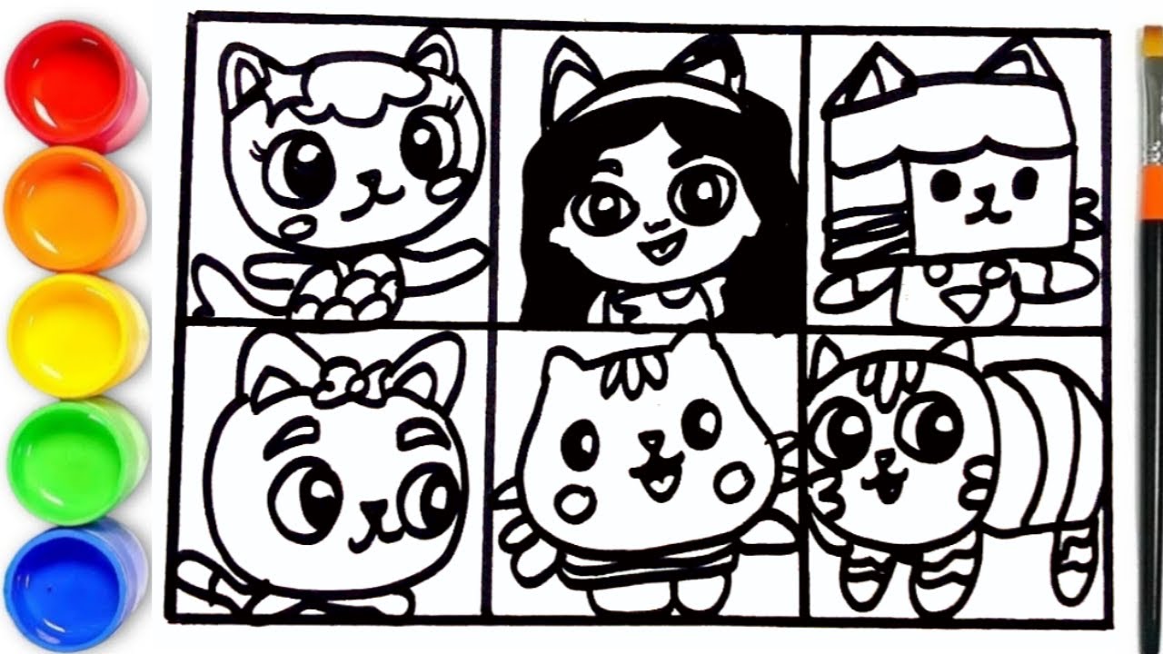 🟣 How to draw Gabby's Dollhouse All Characters | Drawing For Kids ...