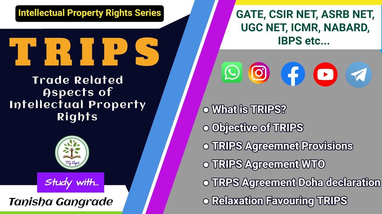TRIPS | TRIPS Agreement | TRIPS in IPR | TRIPS in Intellectual Property ...