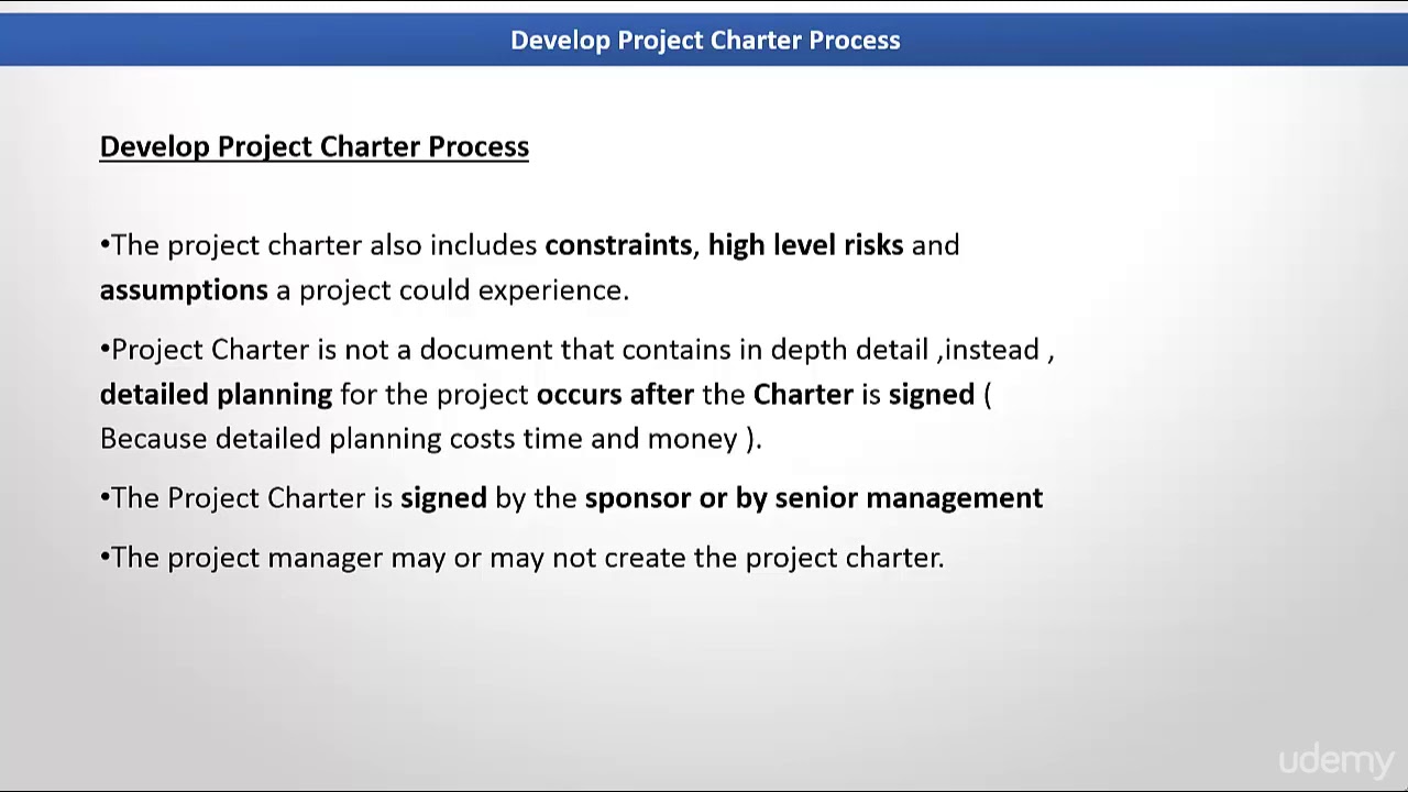 Develop Project Charter Process - PMP Tutorial - YouTube