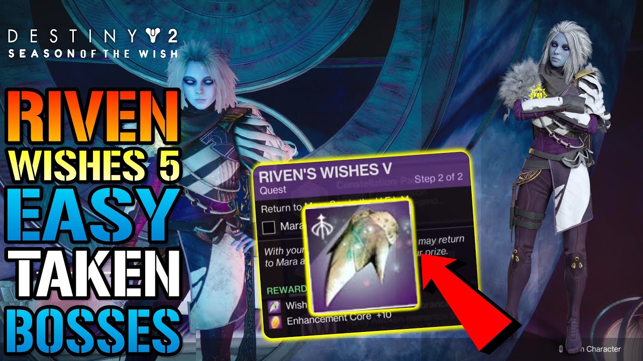 Destiny 2: Riven Wishes 5 EASY Taken Boss Locations! Get You Red Border ...