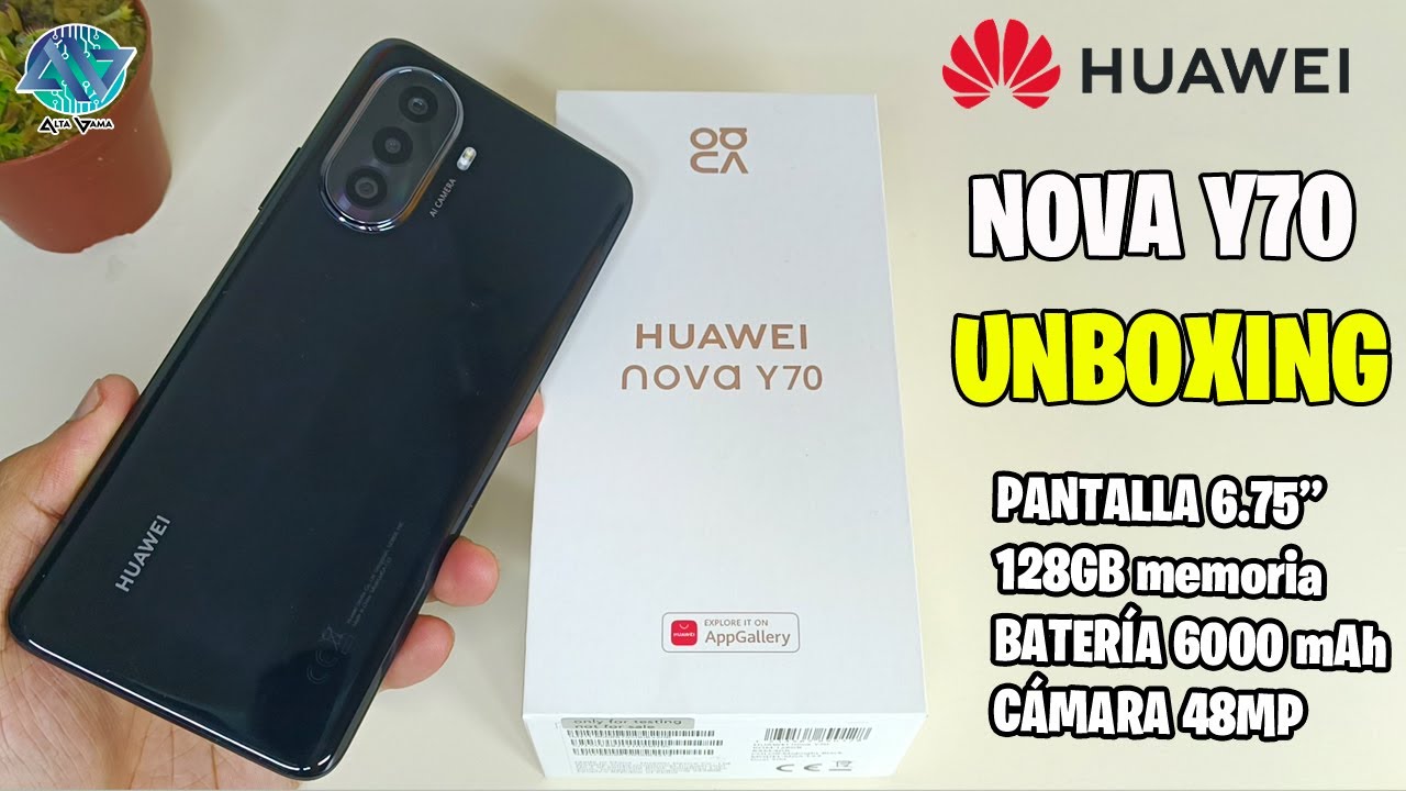 HUAWEI Nova Y70 en Perú: Unboxing del Gama Media con Triple Cámara 48MP, 128GB y 6000 mAh - YouTube